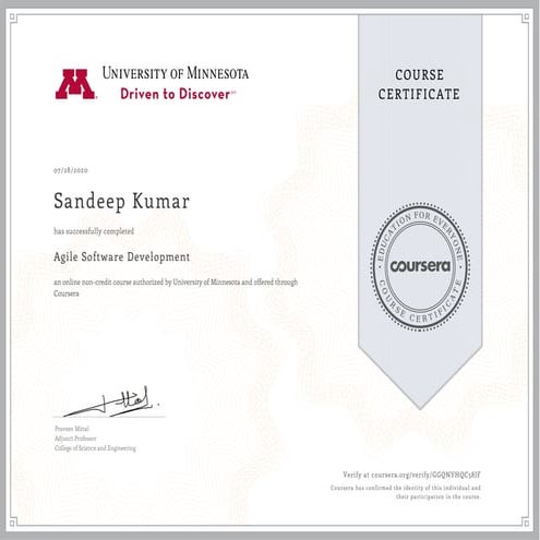 Coursera agile software development | PDF
