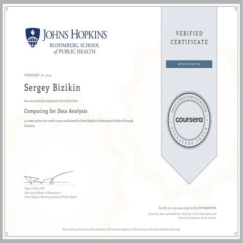 Computing for Data Analysis / Johns Hopkins University (Coursera.org) | PDF