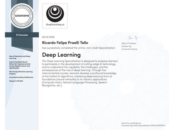 Deep Learning Specialization | PDF