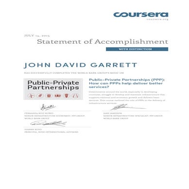 Coursera/World Bank Certificate - Public-Private Partnerships (PPP ...