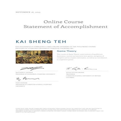 Game Theory - Coursera | PDF