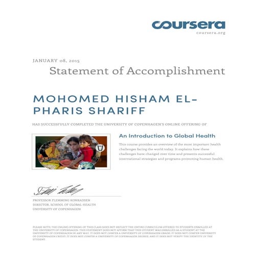 Coursera globalhealthintro 2015 | PDF | Education