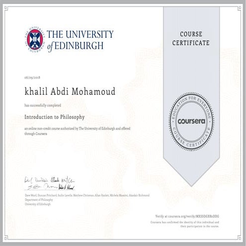 Course name: Introducation to Philisophy | PDF