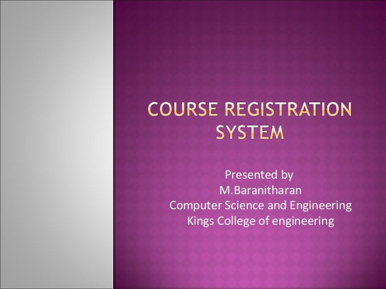 Course registration system