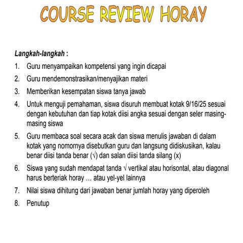 Course review | PPTX