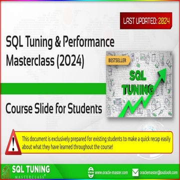 Course Slide for Students (SQL & Performance Tuning Masterclass 2024) | PDF