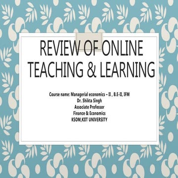 TL Review for Courses | PPTX