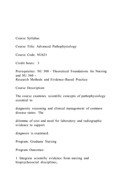 Syllabus .Health Assessment.docx | Heart and Cardiovascular Diseases ...