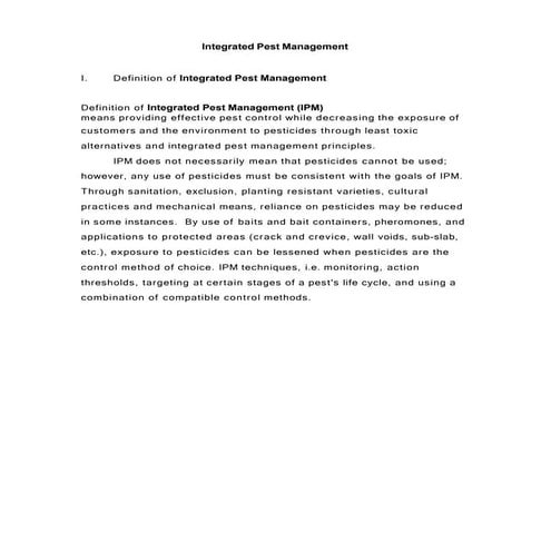 The Lowdown on IPM | PDF