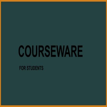COURSEWARE COURSEWARE COURSEWARE COURSEWARE | PPT