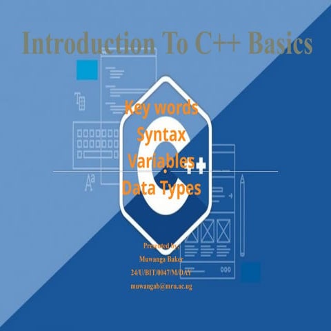Course Work for C++ for year 1 students of Object Orriented Programming 1 | PPTX
