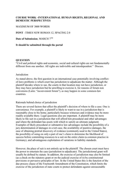Classification of cause of action / characterisation | PPTX