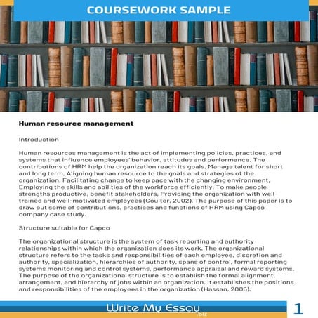 Coursework Sample | PDF