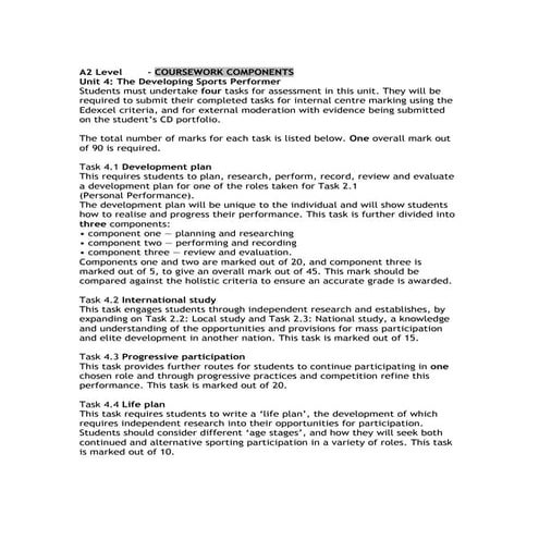 Coursework breakdown | DOC