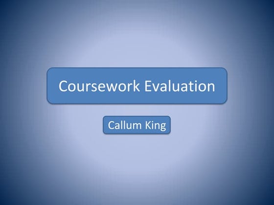 Evaluation 3 | PPT