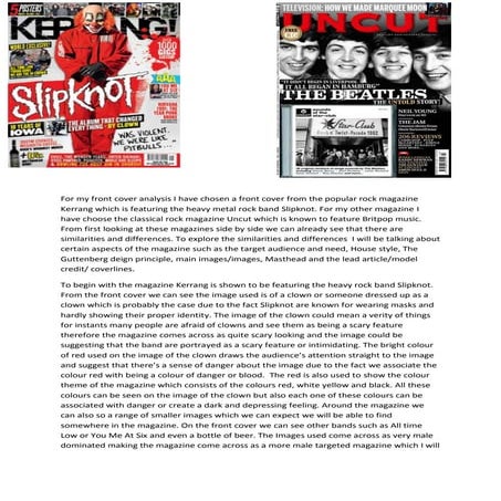 Uncut Music Magazine Sex Pistols Edition Analyisis | PPTX