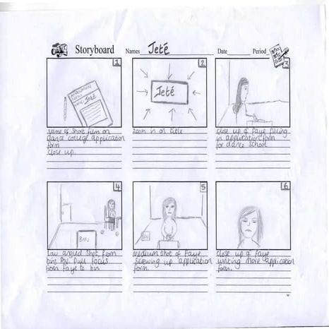 Jeté Storyboard | PPT