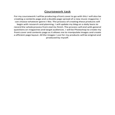 Introducing main coursework | DOCX