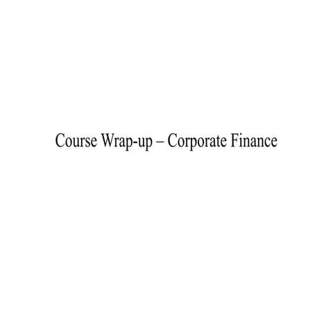 coursewrap.pptx - what is corporate finance | PPTX
