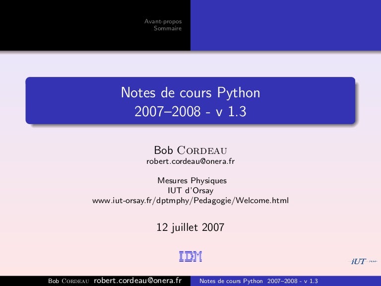 Cours python