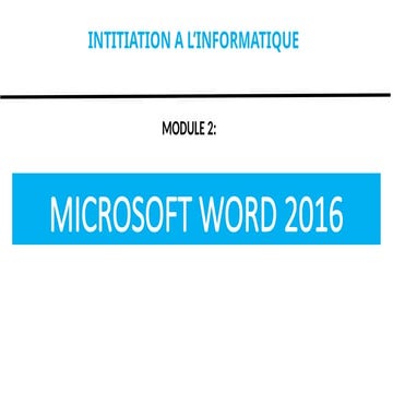 cours microsoft word2010 | PDF