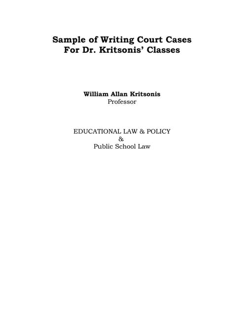 Sample Of Writing Court Cases | PDF