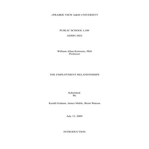 Court Case Example - Professor W.A. Kritsonis | PDF