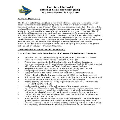 Car Dealer Job Description Example | DOC