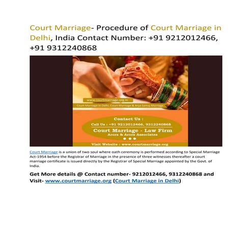 Court marriage | PDF