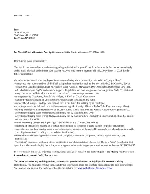 Prime Now LLC murder conspiracy request for settlement | PDF