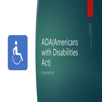 ADA of 1990 | PPTX