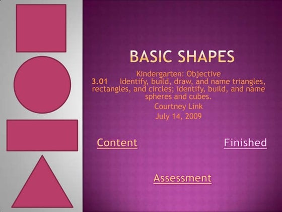Shapes for kindergarten | PPTX | Daycare and Pre-School | Parenting