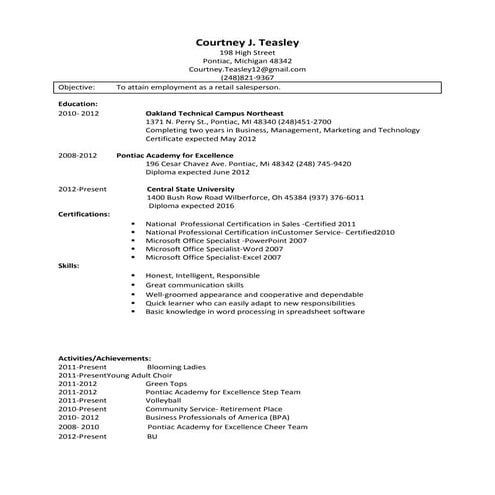 Connie Resume_2016 | DOC