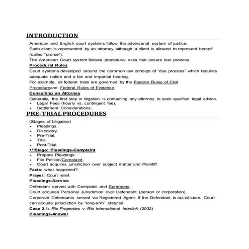 Court procedures | DOCX