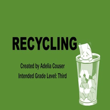 Recycling for 3rd Graders | PDF