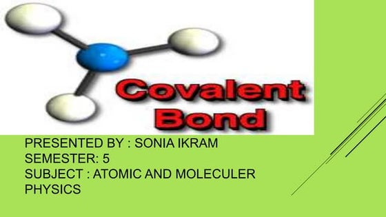 Types of Chemical Bonds | PPT