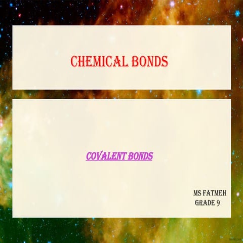 Covalent Bonding Presentation.powerpoint | PPTX