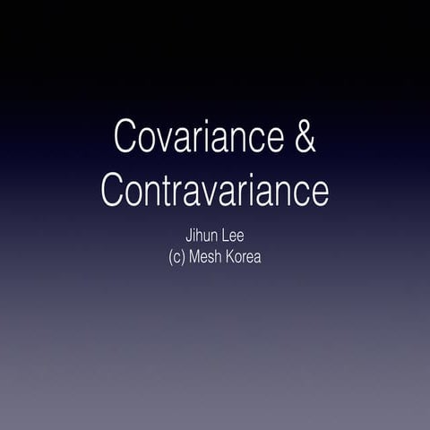 Covariance & Contravariance | PPT