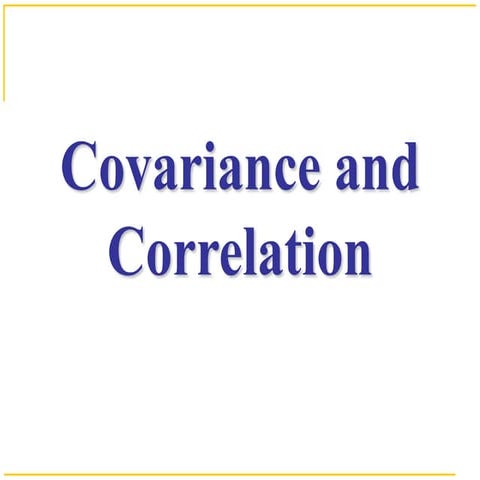 @Covariance and correlation.ppt
