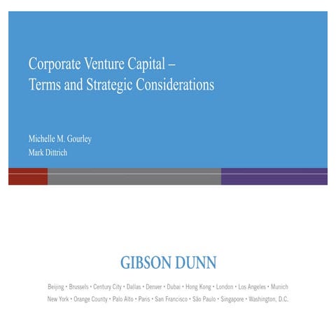 Intro to Corporate Venture Capital – Terms and Strategic Considerations ...