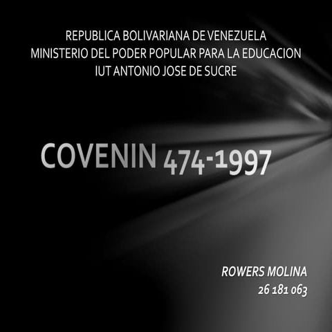 Normas covenin 474 1997 | PPTX