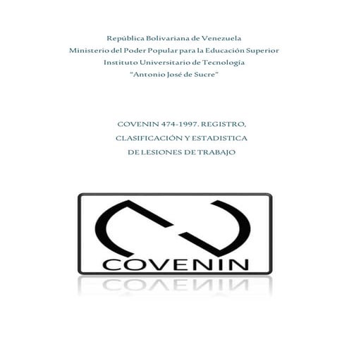 Norma covenin 474 1997 | PDF