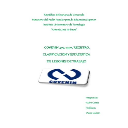 Norma covenin 474 1997 | PDF