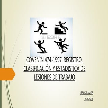 Registro, clasificación y estadística de lesiones de trabajo | PPTX
