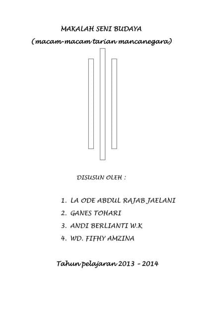 Kliping Seni Tari & Baju Adat | DOCX