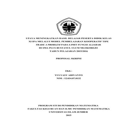 Cover Proposal Skripsi | DOC