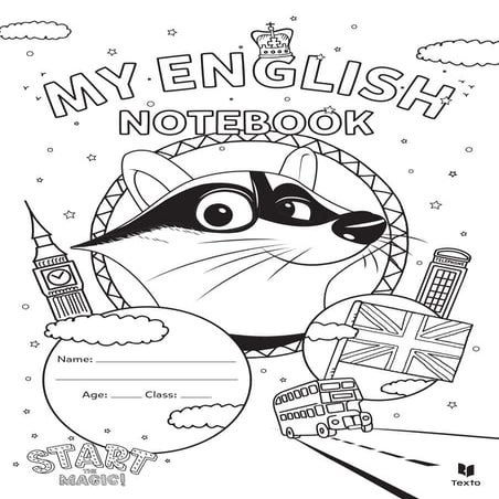 cover to colour - English for kids drawing | PDF