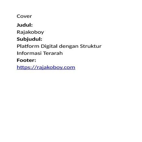 Platform Digital dengan Struktur Informasi Terarah | DOCX