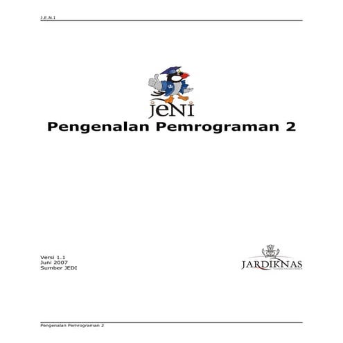 Cover Pengenalan Pemrograman 2 Versi 1.1 | PDF