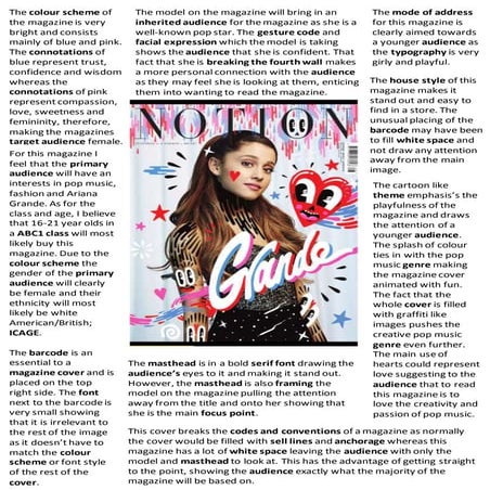 Notion magazine front cover analysis | DOCX | Desktop Publishing ...